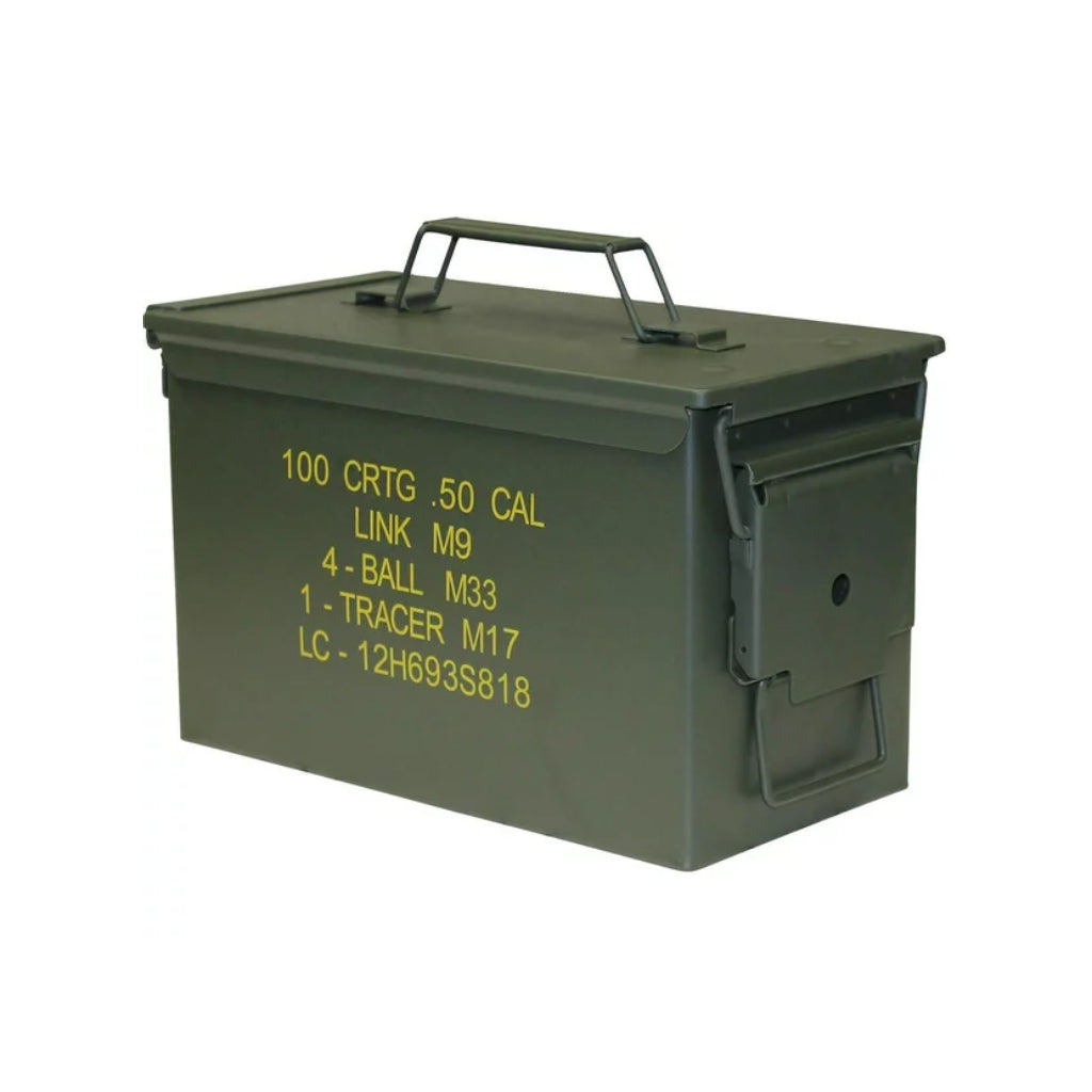 100 CRTG .50Cal Medium Steel Ammo Box – Heavy-Duty & Waterproof ...