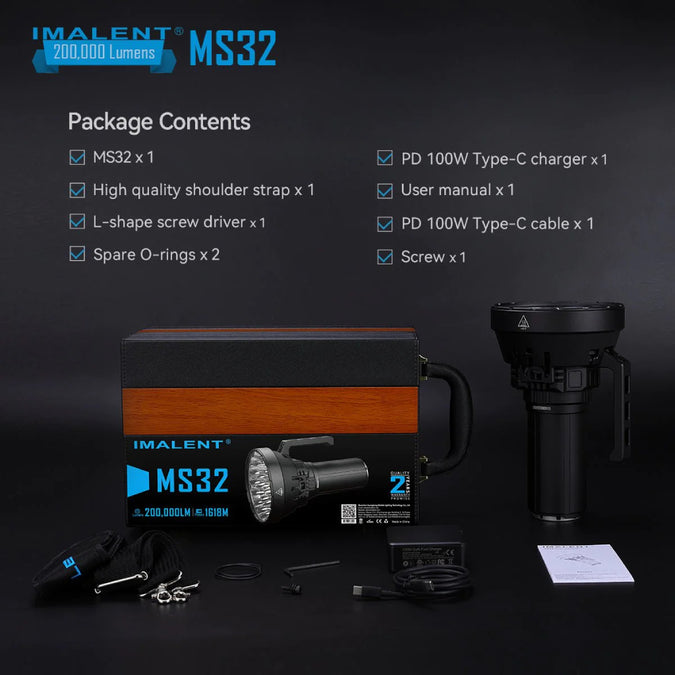 Imalent MS32 Flashlight | 200,000 Lumens – Canadian Preparedness