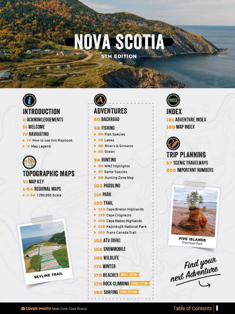 Nova Scotia Backroad Mapbooks- 5th Edition | BRMB — Canadian Preparedness